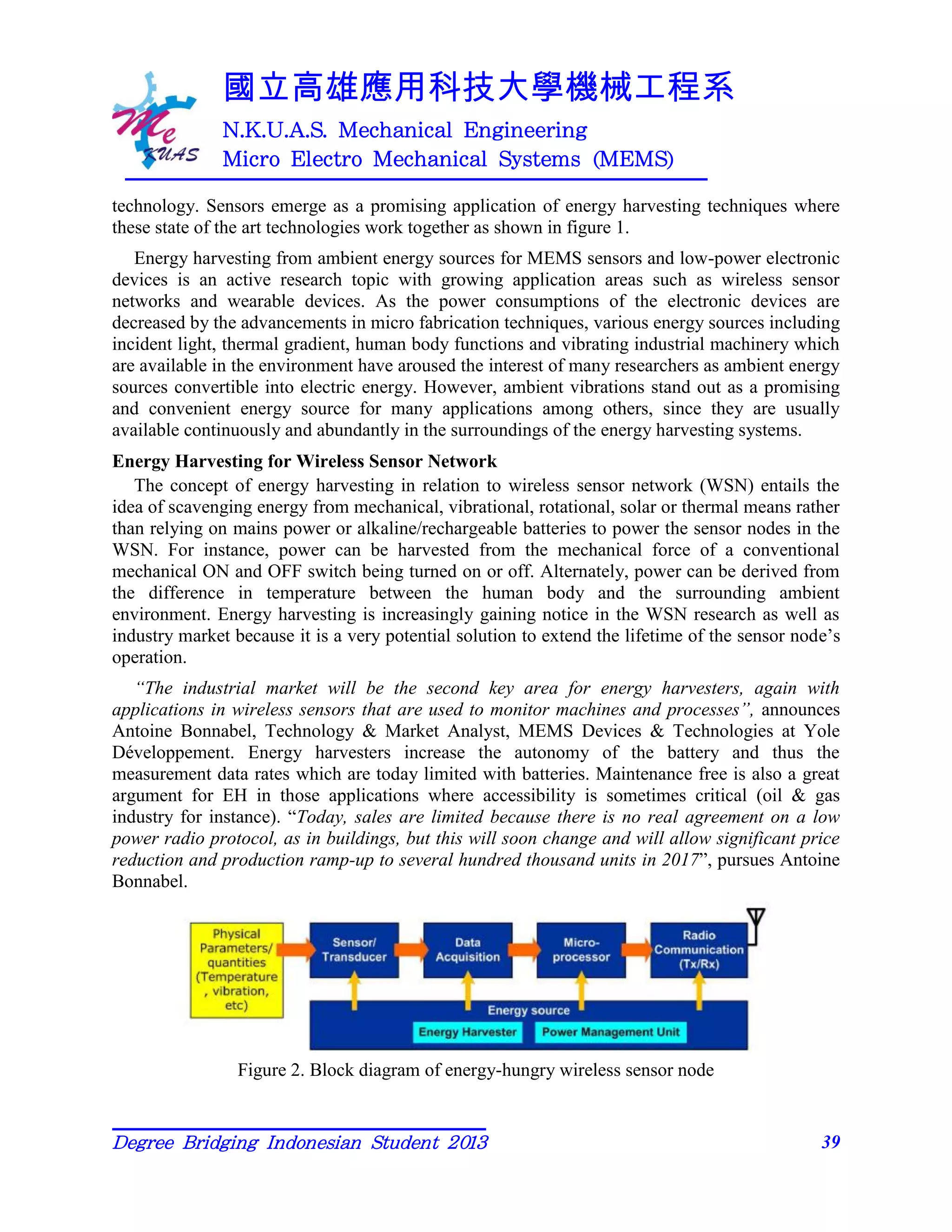 Energy Harvesting For Wireless Sensor System With Te-Core | PDF