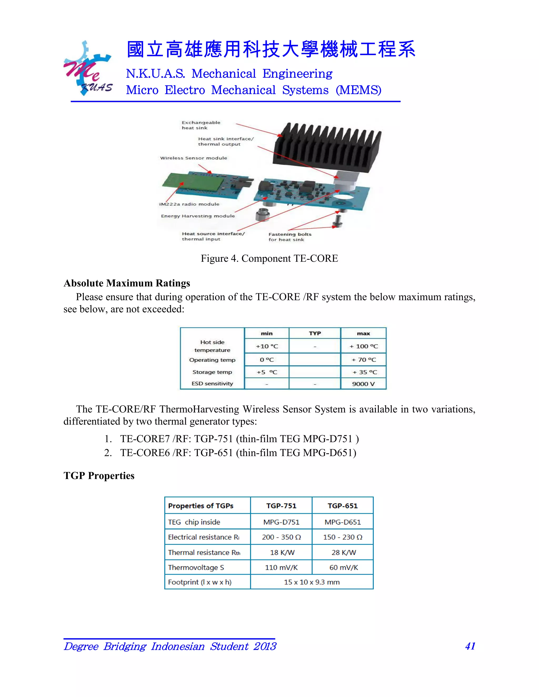 Energy Harvesting For Wireless Sensor System With Te-Core | PDF