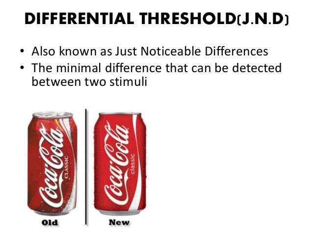 Difference Threshold Examples Psychology