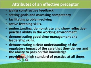 Preceptorship overview and framework | PDF