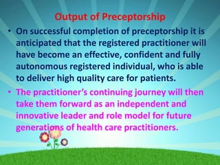 Preceptorship overview and framework | PDF