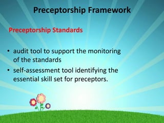 Preceptorship overview and framework | PDF