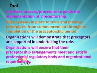 Preceptorship overview and framework | PDF