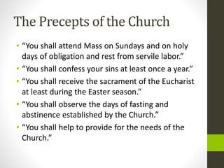 Precepts of the Church | PPTX