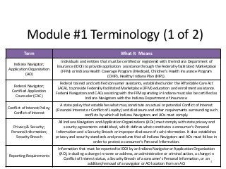 Indiana Navigator Precertification Training Module 1A | PPT