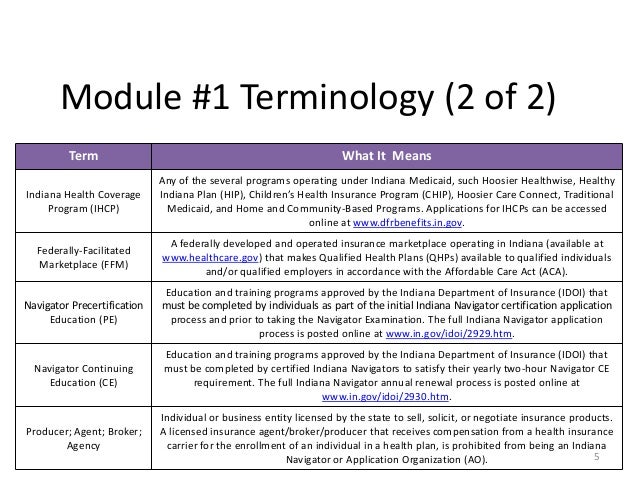 Indiana Navigator Precertification Training Module 1A | PPTX