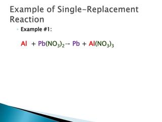 Classification of Chemical Reactions | PPTX