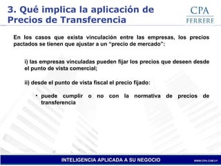 Aspectos relevantes en materia de Precios de Transferencia | PPT