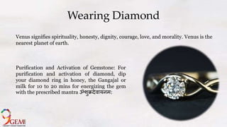 Precious Gemstone And Their Wearing Methods | PPTX