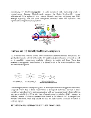 Ruthenium based anti-cancer drugs | DOCX