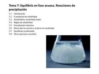 equilibrio en fase acuosa reaccion de precipitaciónes | PDF