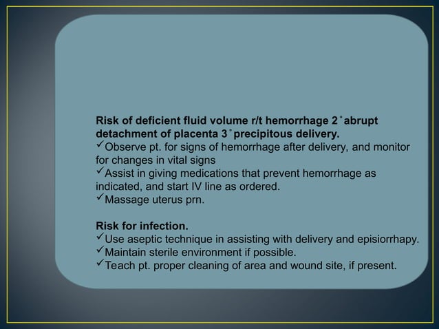 precipitate labour and its management .. | PPT