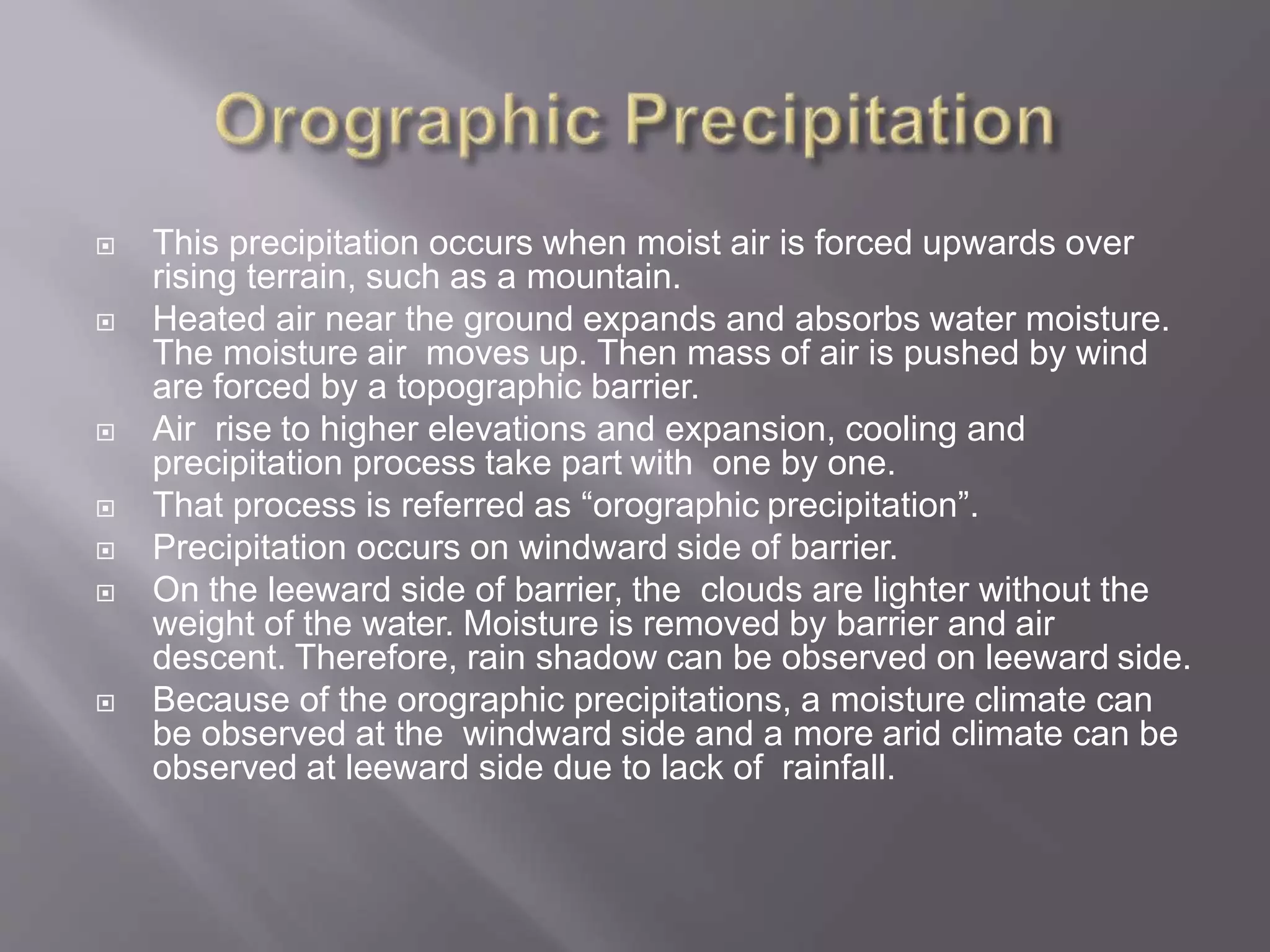 Precipitation, types and their different forms. | PPTX