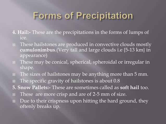 Precipitation, types and their different forms. | PPTX
