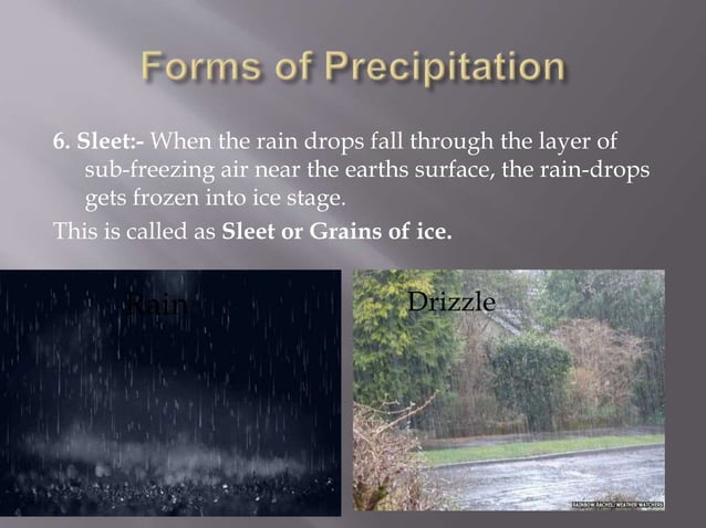 Precipitation, types and their different forms. | PPTX