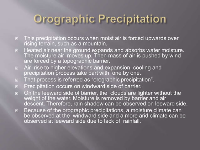 Precipitation, types and their different forms. | PPTX