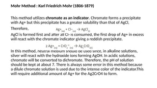 Precipitation titrations bpharm 1 semister | PPT