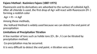 Precipitation titrations bpharm 1 semister | PPT