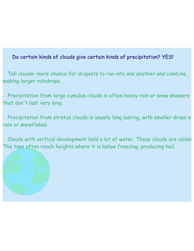 Precipitation & Clouds | PDF