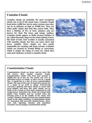 Precipitation types and clouds types | PDF