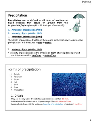 Precipitation types and clouds types | PDF