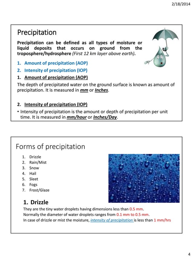 Precipitation types and clouds types | PDF