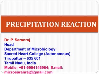 Precipitation Reaction