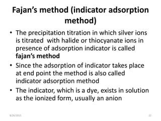 Precipitation titration | PPTX