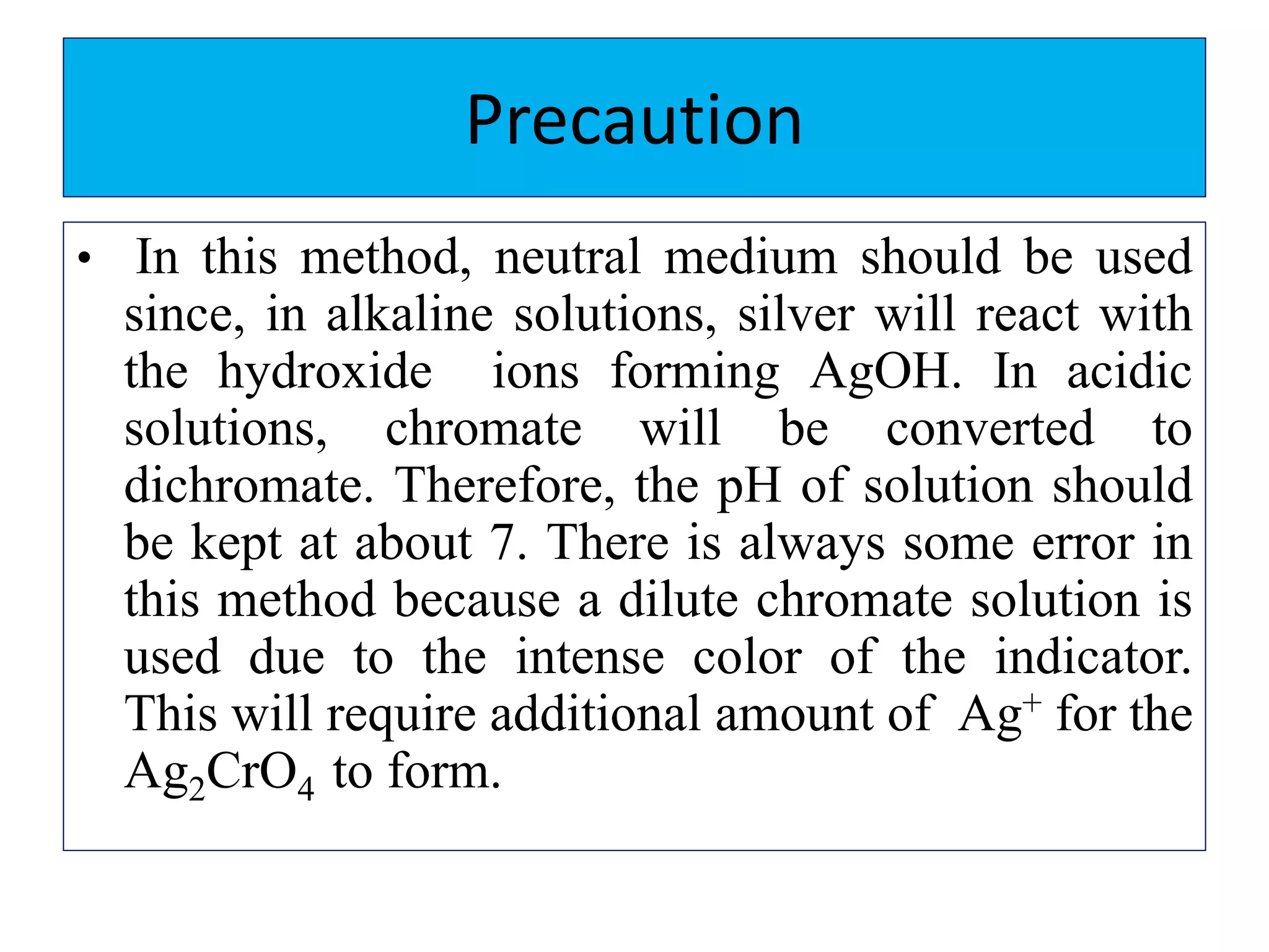 Precipitation titration | PPTX