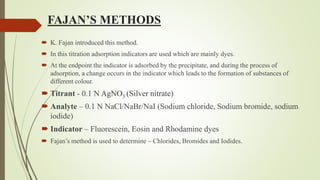 precipitation titration dpharm 1st year. | PPTX