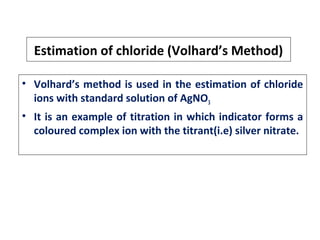 Precipitation titrations | PPT