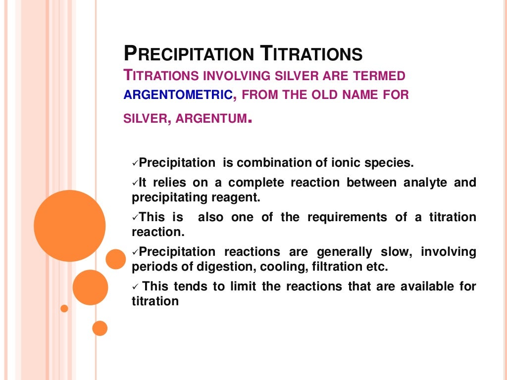 Precipitation titrations . | PPT