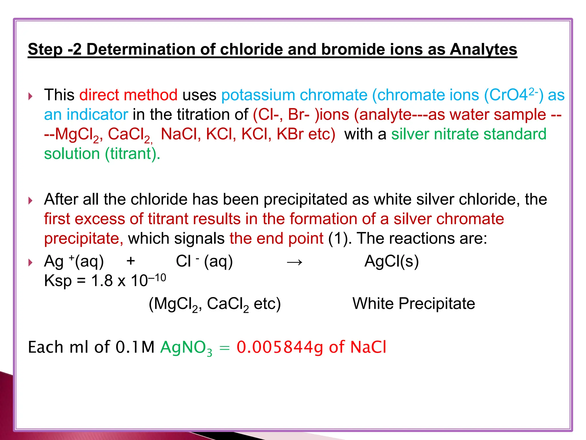 Precipitation titrations | PPTX