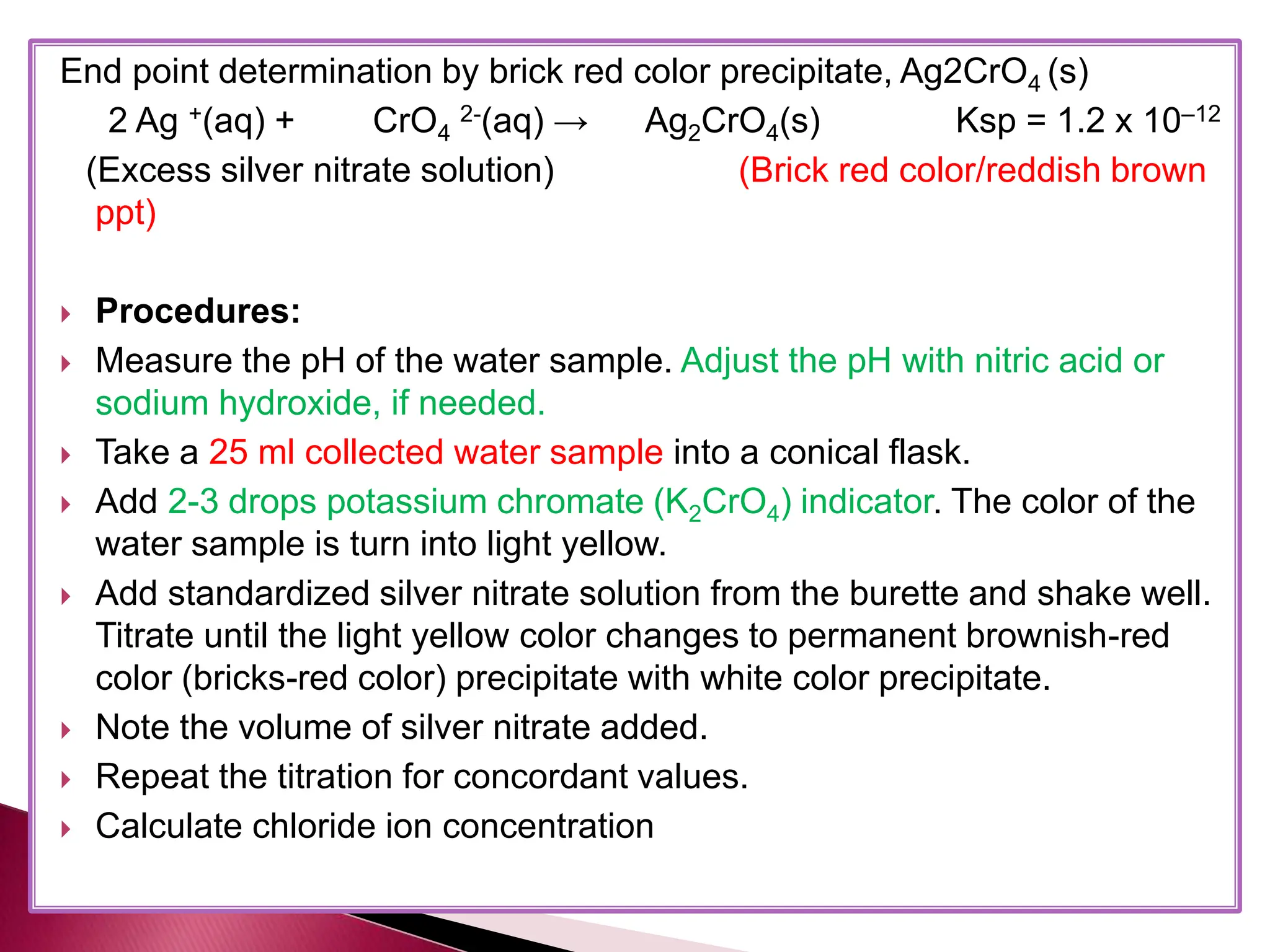 Precipitation titrations | PPTX