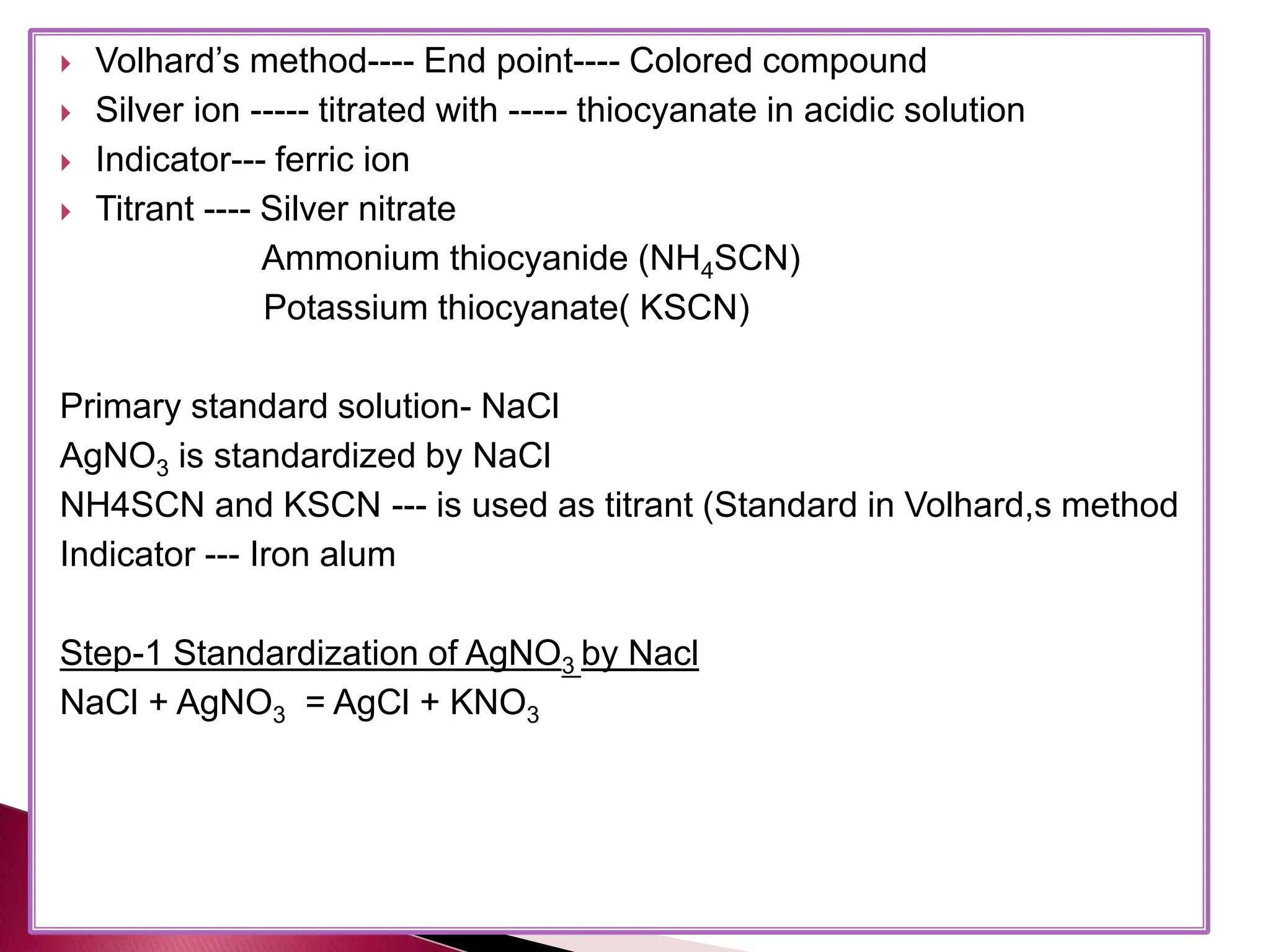 Precipitation titrations | PPTX