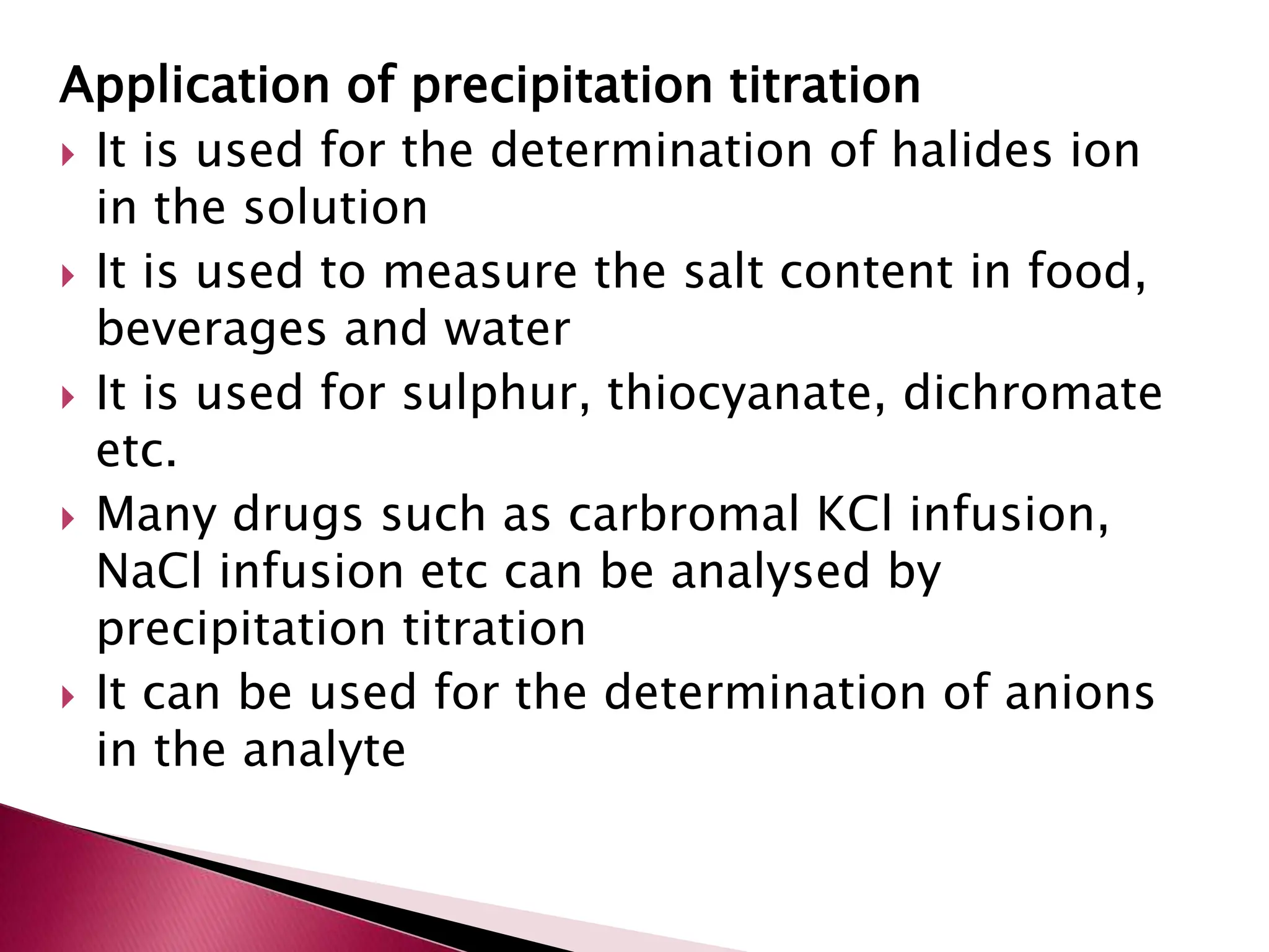 Precipitation titrations | PPTX
