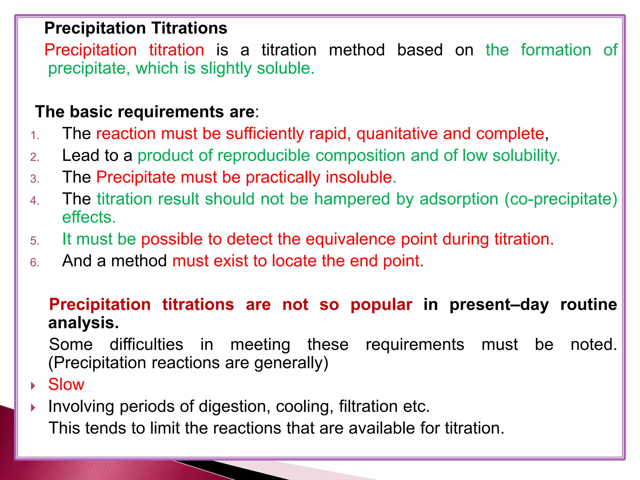 Precipitation titrations | PPTX