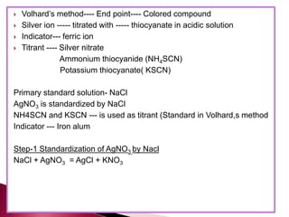 Precipitation titrations | PPTX