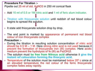 Precipitation titrations | PPTX