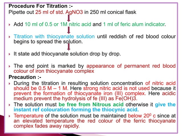 Precipitation titrations | PPTX