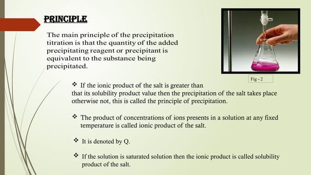 PRECIPITATION TITRATIONS (process and laws) | PPTX