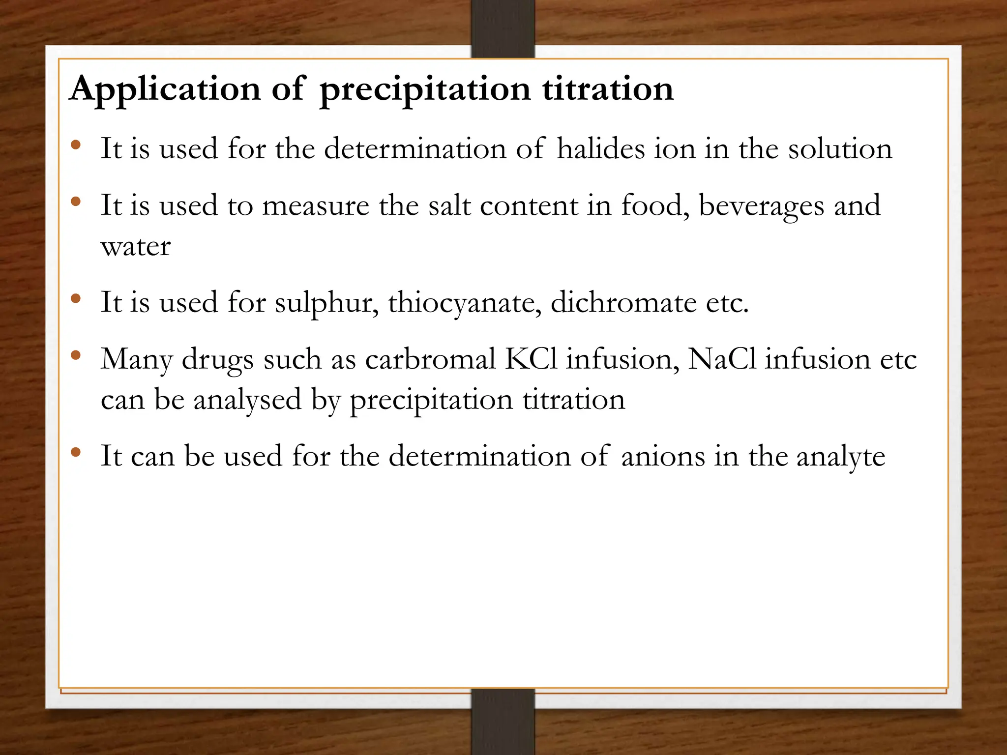 Precipitation titrations - D.Pharma.pptx | Chemistry | Science