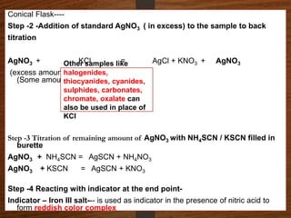Precipitation titrations - D.Pharma.pptx | Chemistry | Science