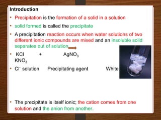 Precipitation titrations - D.Pharma.pptx | Chemistry | Science