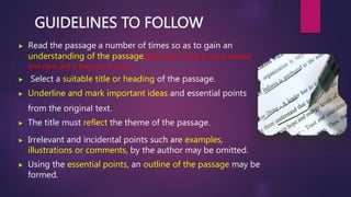 Precis Writing; An art of writing summary.pptx