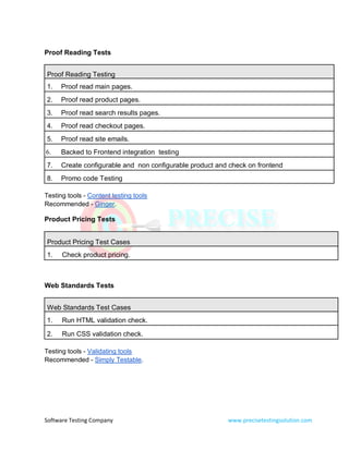Ecommerce Website Testing Checklist | PDF