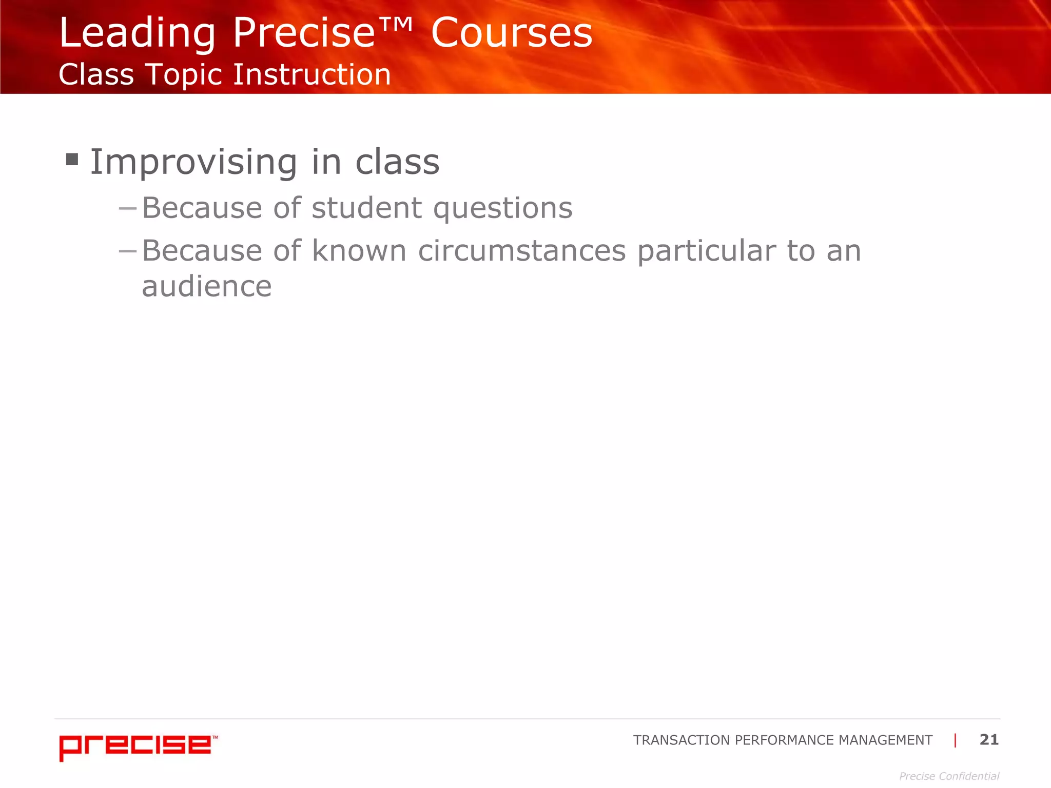Precise Train the Trainer Course Materials | PPT