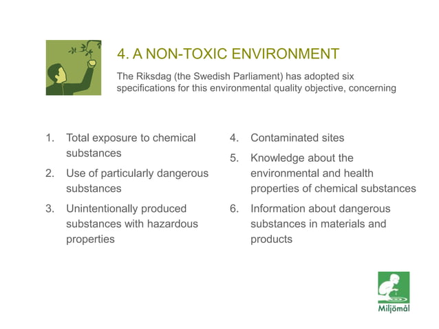 Specifications of the 16 environmental quality objectives | PPT