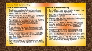 Precise writing & Active Passive voice | PPT