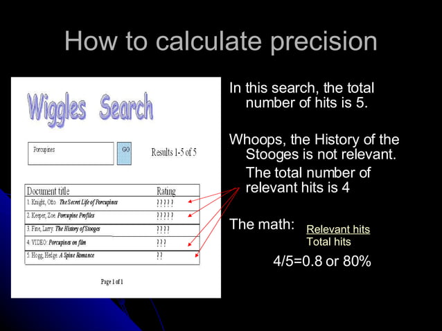 Calculating precision | PPT